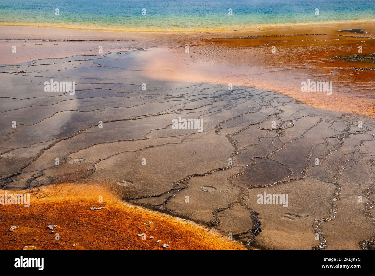 Beautiful geothermal landscape of Grand Prismatic Spring at Yellowstone ...