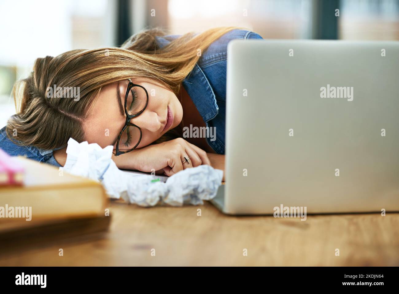Overwhelmed by homework. a female university student passed out at her ...