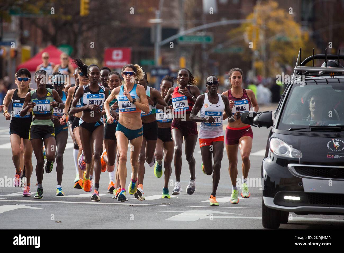 New York, USA. 6th Nov, 2022. Sharon Lokedi (3rd R) of Kenya competes ...