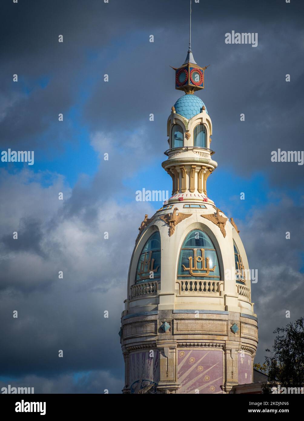 A famous tower from a former biscuit factory in Nantes - France Stock ...