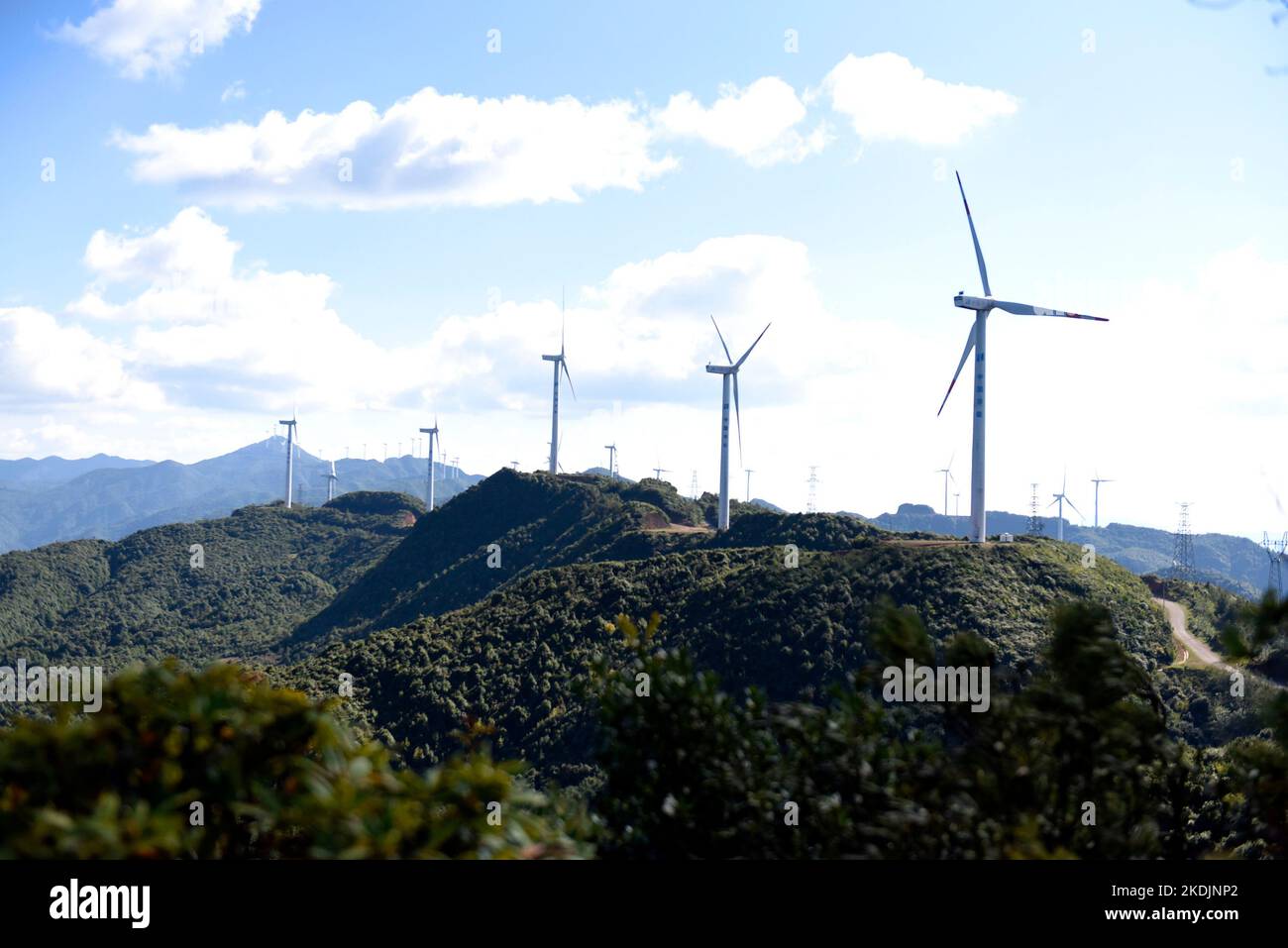 Autumn views in Dongshan Wind Farm, Weishan County, Dali Bai Autonomous ...
