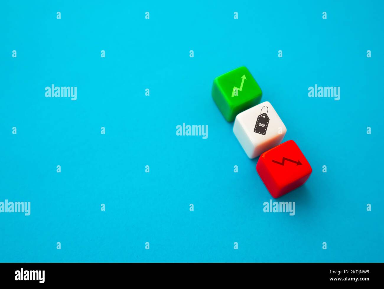 Price increase or decrease. Rise and fall. inflation and deflation ...