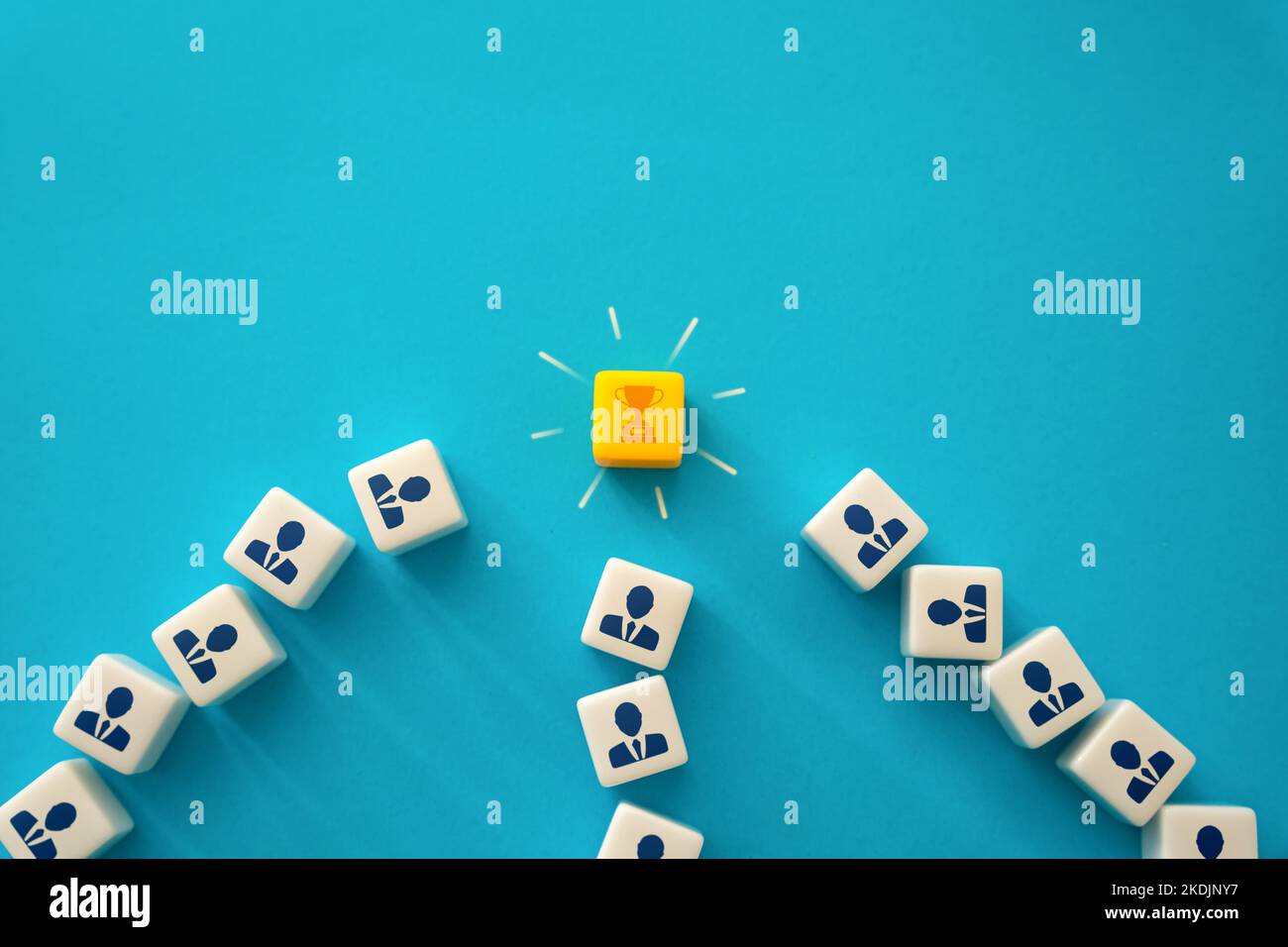 Competing between teams to achieve victory. Collaboration and teamwork ...