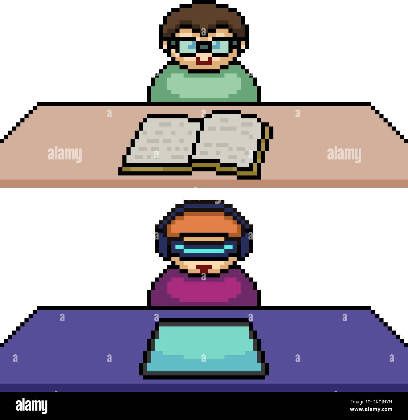 Desk pixel art hi-res stock photography and images - Alamy