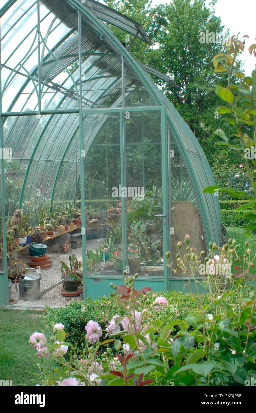 Great Greenhouse of the Parc de la Clef, Eure et Loir, France Stock ...