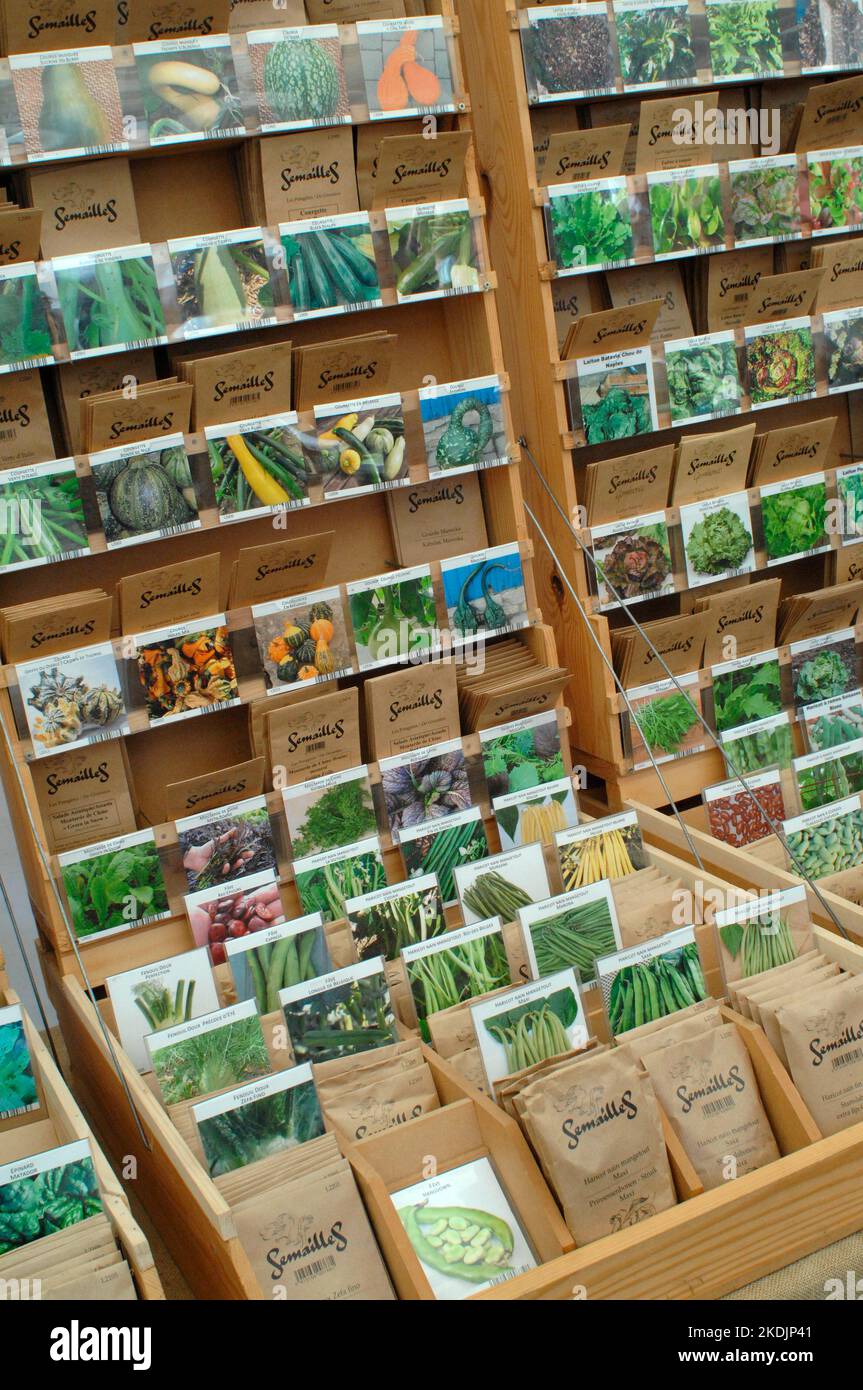 Display for vegetable seed sachets Stock Photo - Alamy