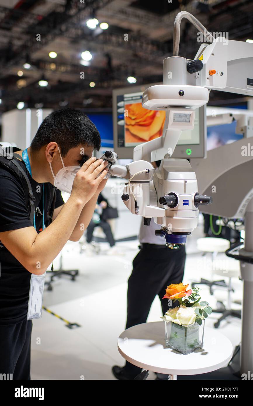 Zeiss ARTEVO 3D digital microscope, Shanghai, China, 6 November, 2022. (Photo by ChinaImages ...