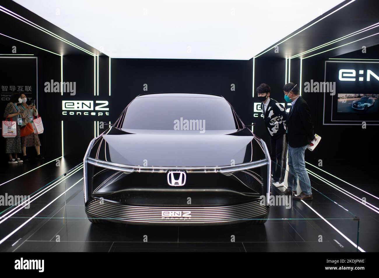 The e:N2 Concept Car shows itself the first time to the world in Honda Exhibition Area, Shanghai ...