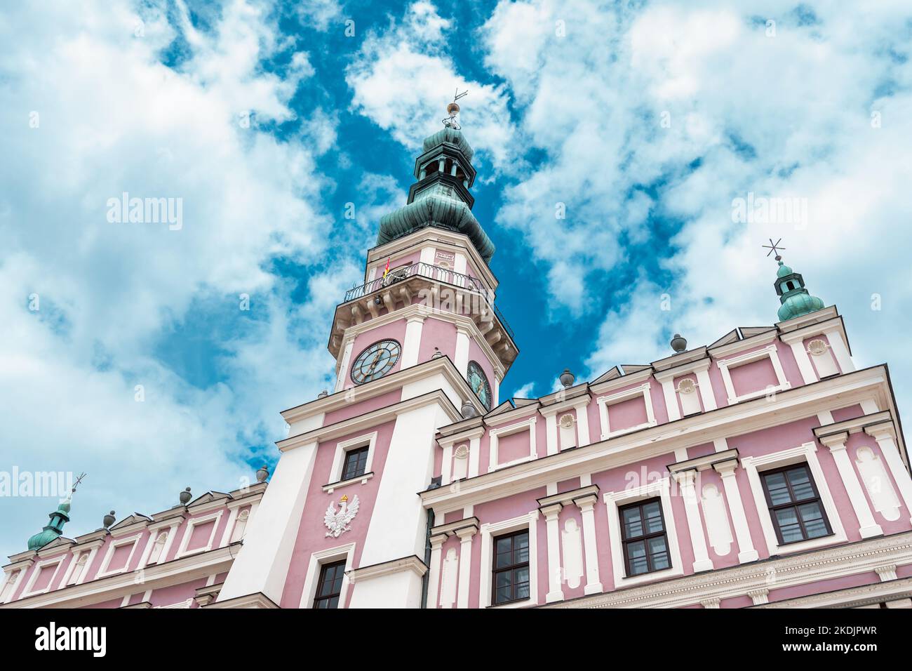 The Renaissance town hall on the historic market square in Zamość. A ...