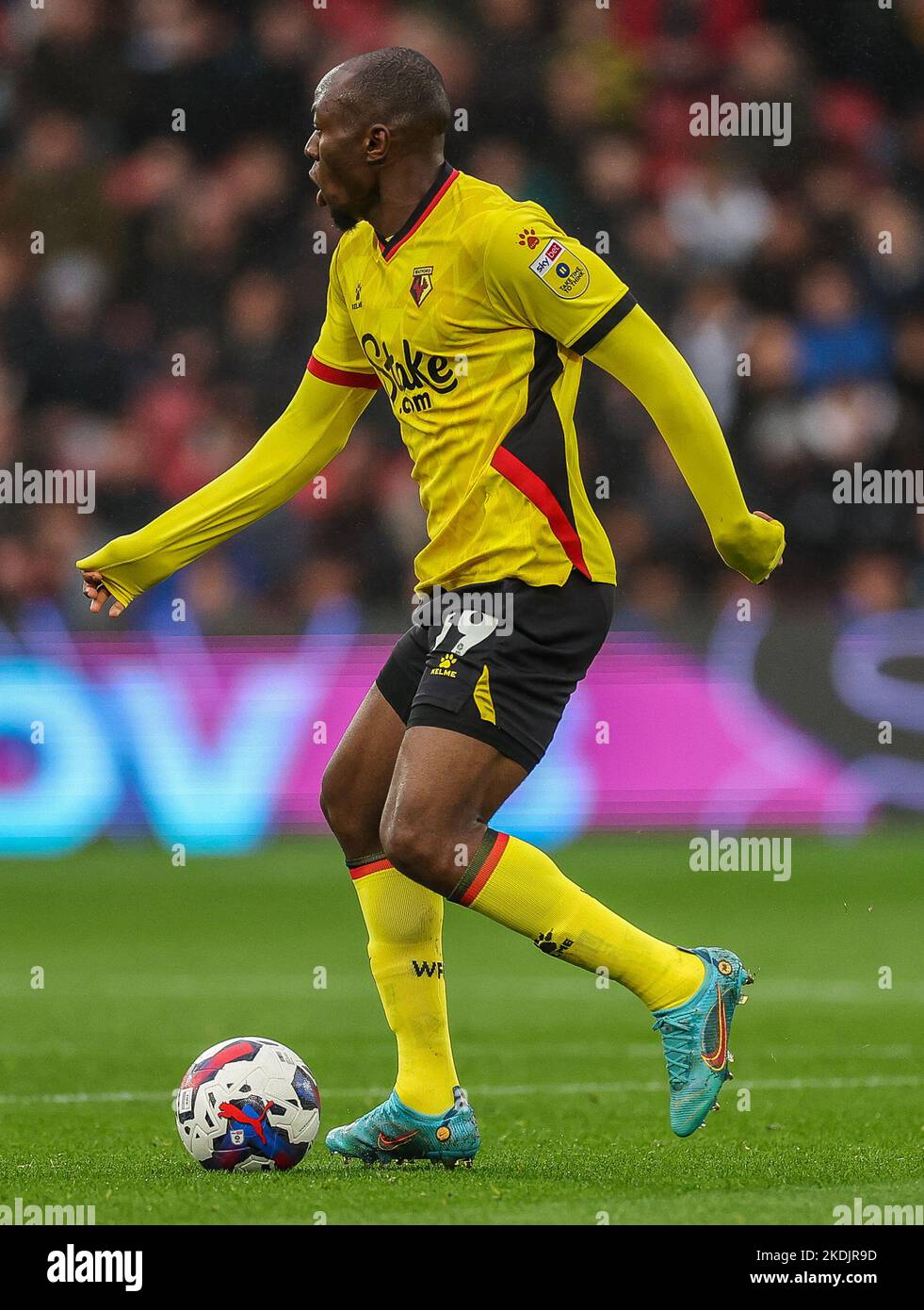 Watford’s Edo Kayembe in action during the Sky Bet Championship match ...