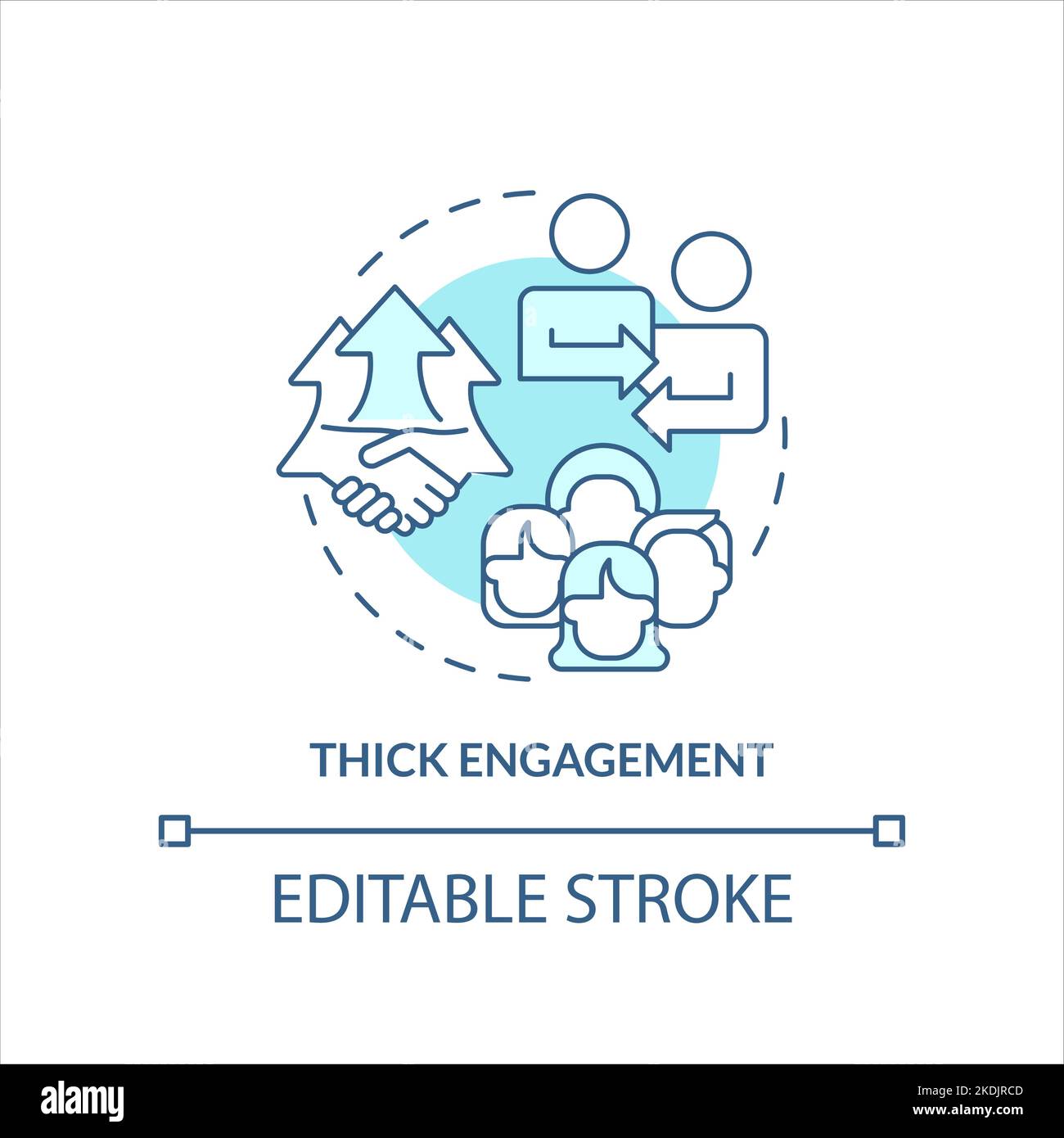 Thick engagement turquoise concept icon Stock Vector Image & Art - Alamy