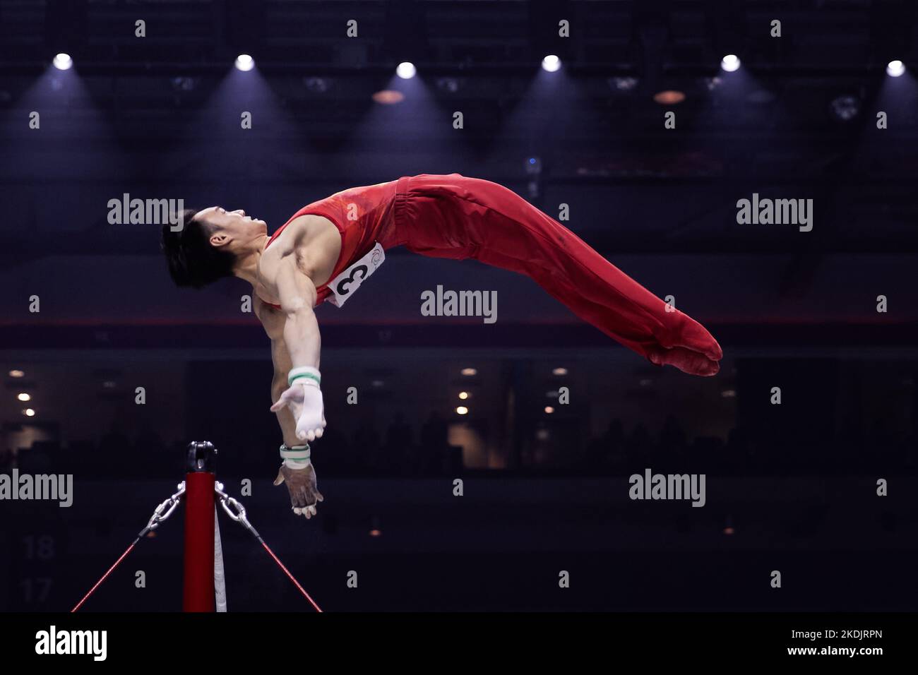 Liverpool, Britain. 6th Nov, 2022. Sun Wei of China competes during the ...
