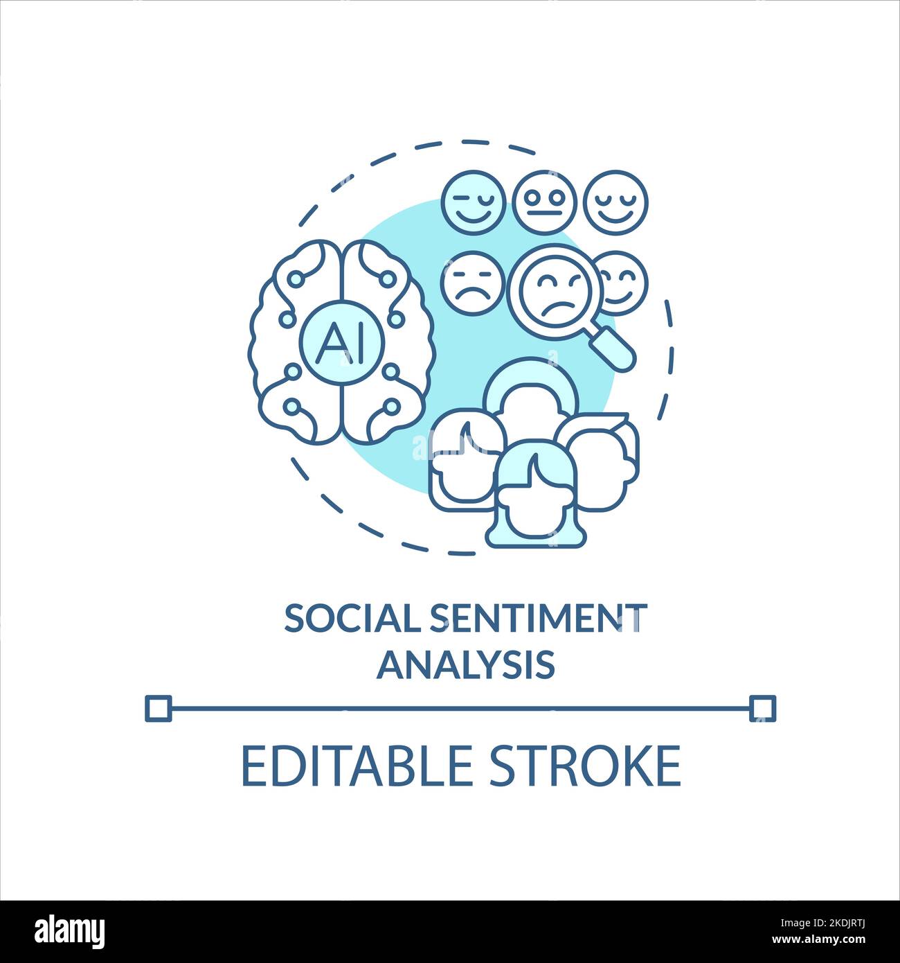 Social sentiment analysis turquoise concept icon Stock Vector Image ... Social sentiment analysis turquoise concept icon Stock Vector Image ...