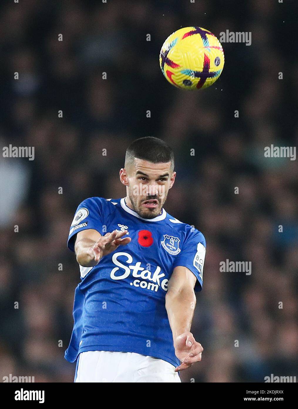 Everton's Conor Coady during the Premier League match at Goodison Park ...