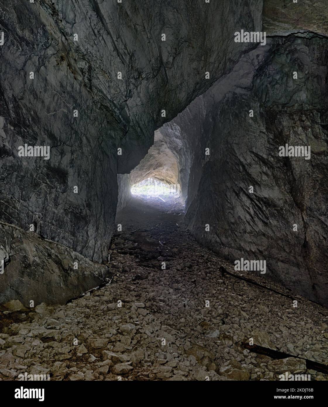 The Doline 3 entrance in the Cetatile Ponorului cave in Romania Stock ...