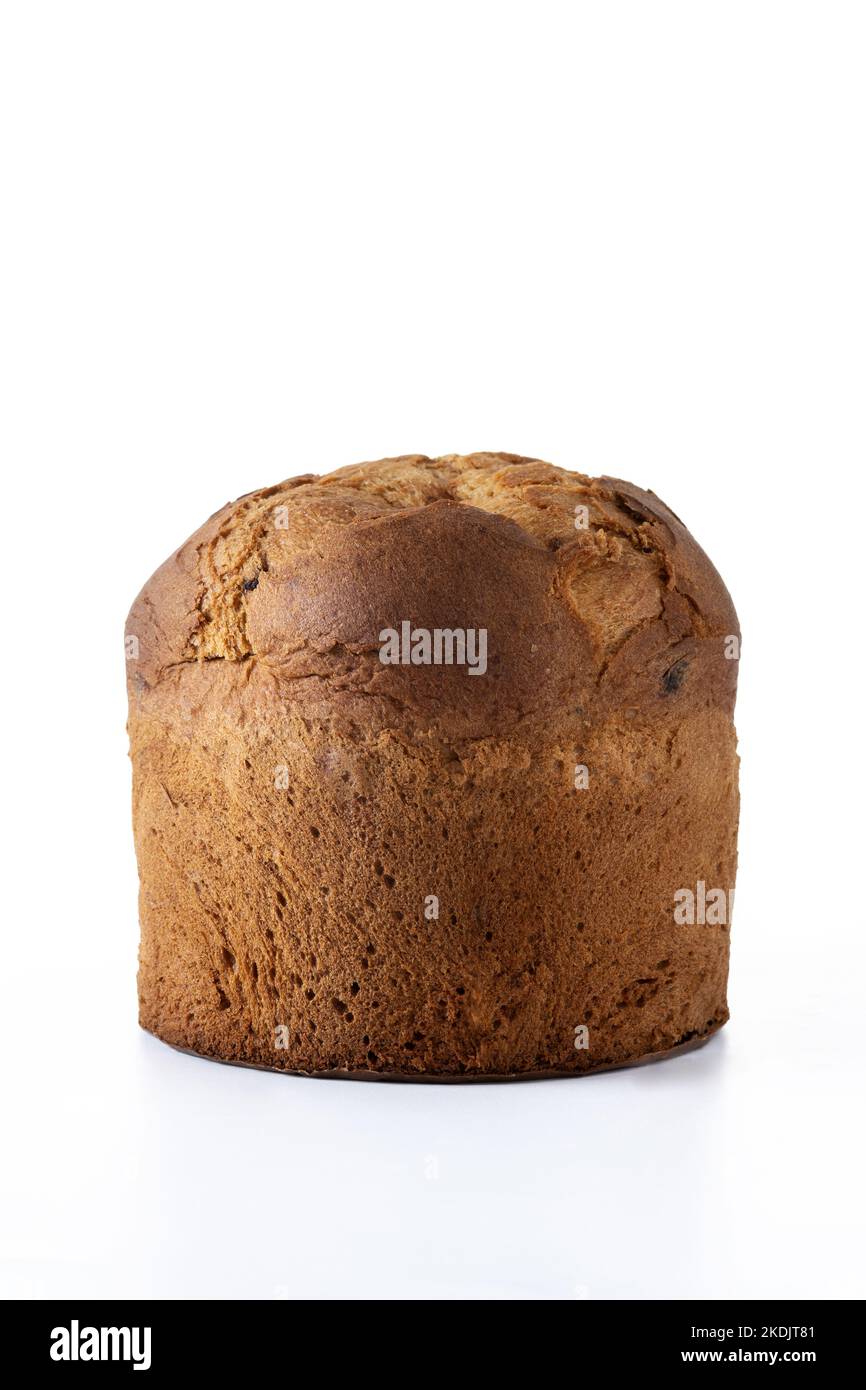 Traditional Christmas panettone isolated on white background Stock ...