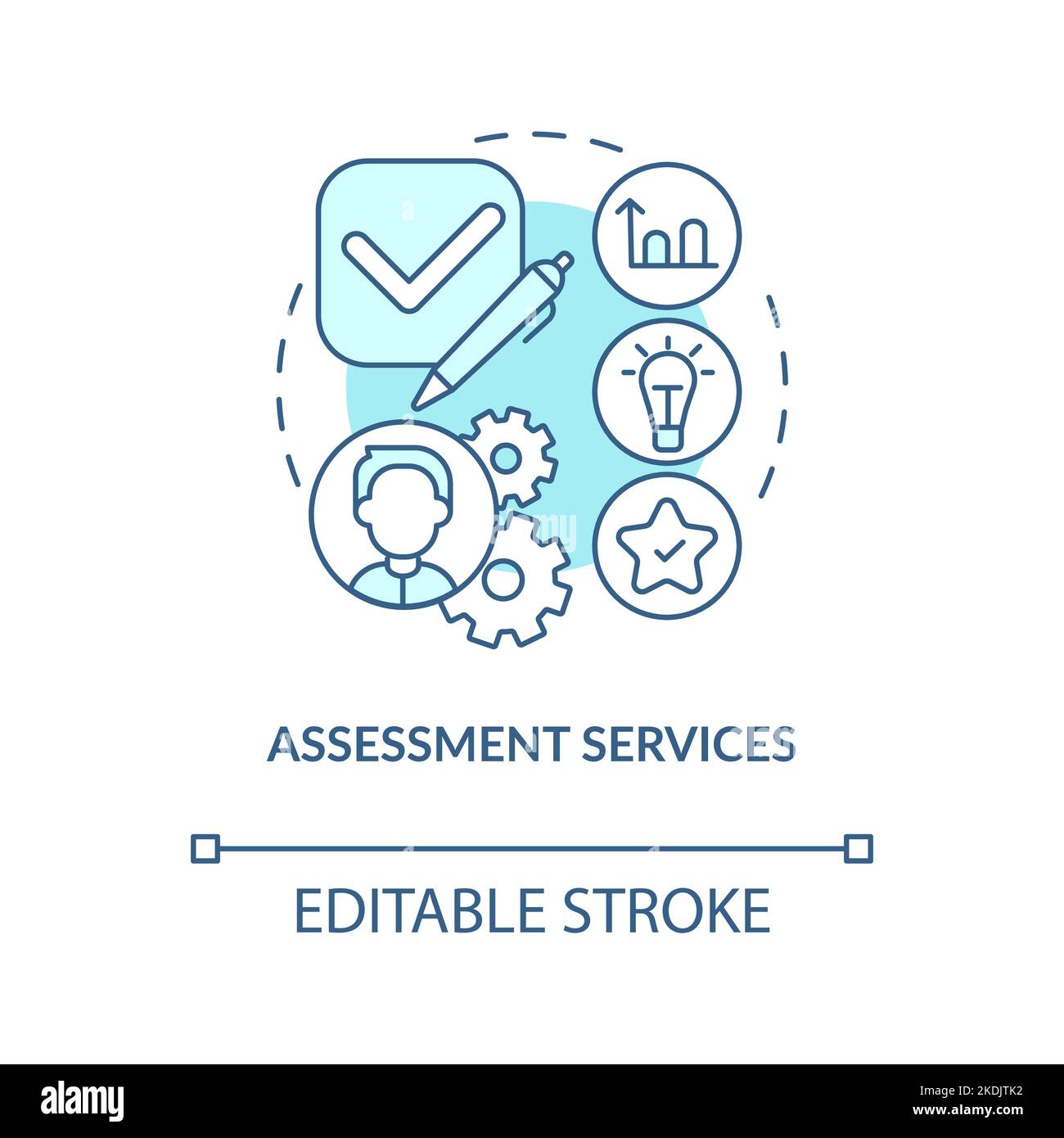 Assessment services turquoise concept icon Stock Vector Image & Art - Alamy Assessment services turquoise concept icon Stock Vector Image & Art - Alamy