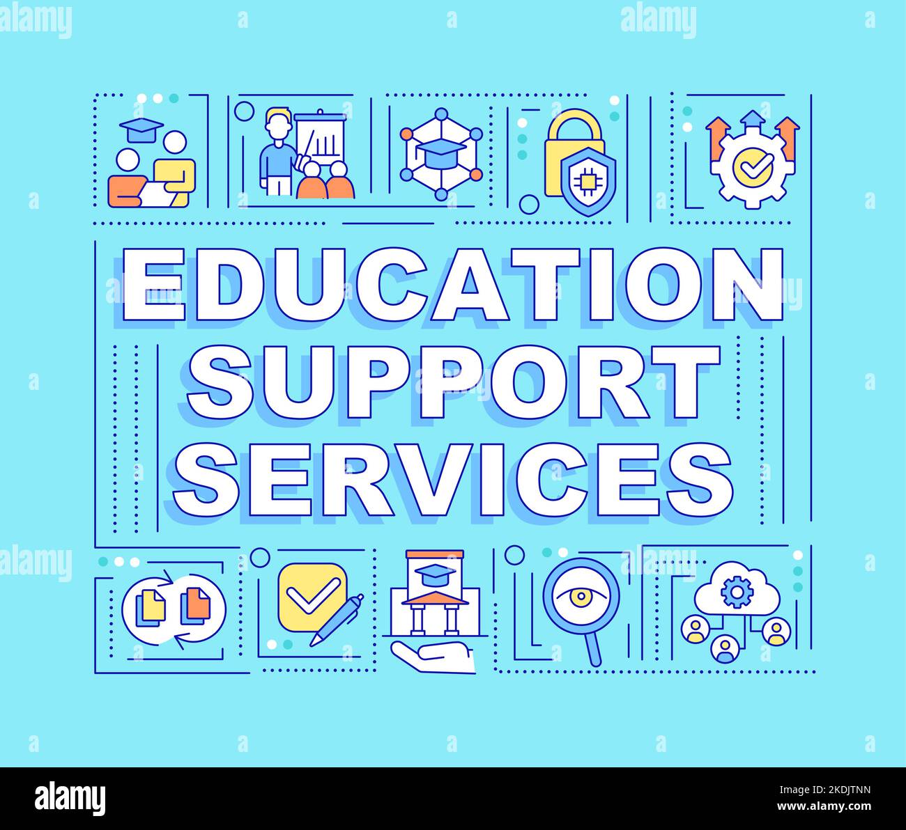 Education support services word concepts blue banner Stock Vector Image & Art - Alamy