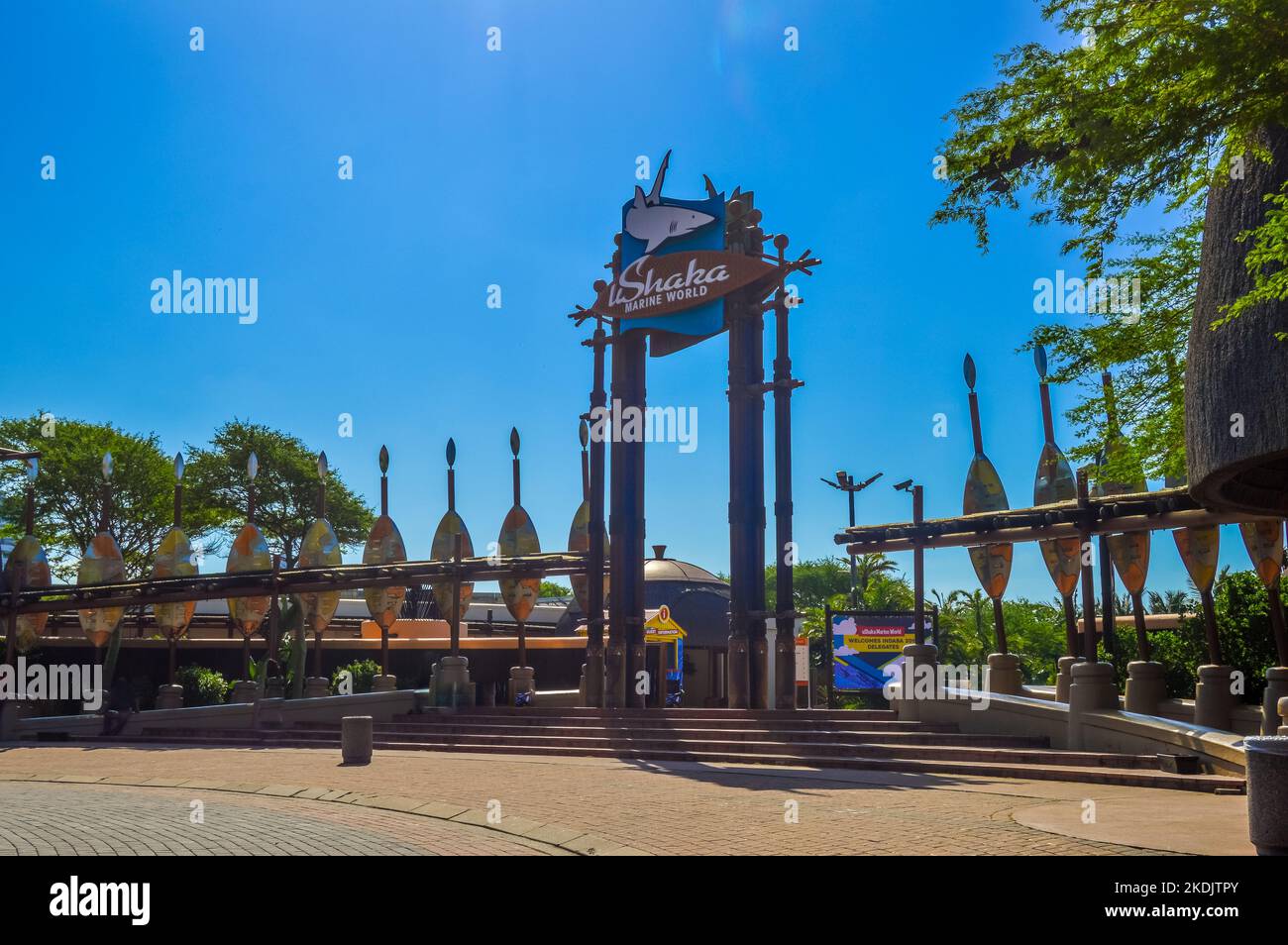 Entrance of Ushaka marine world a leisure aquarium in Durban KZN south ...