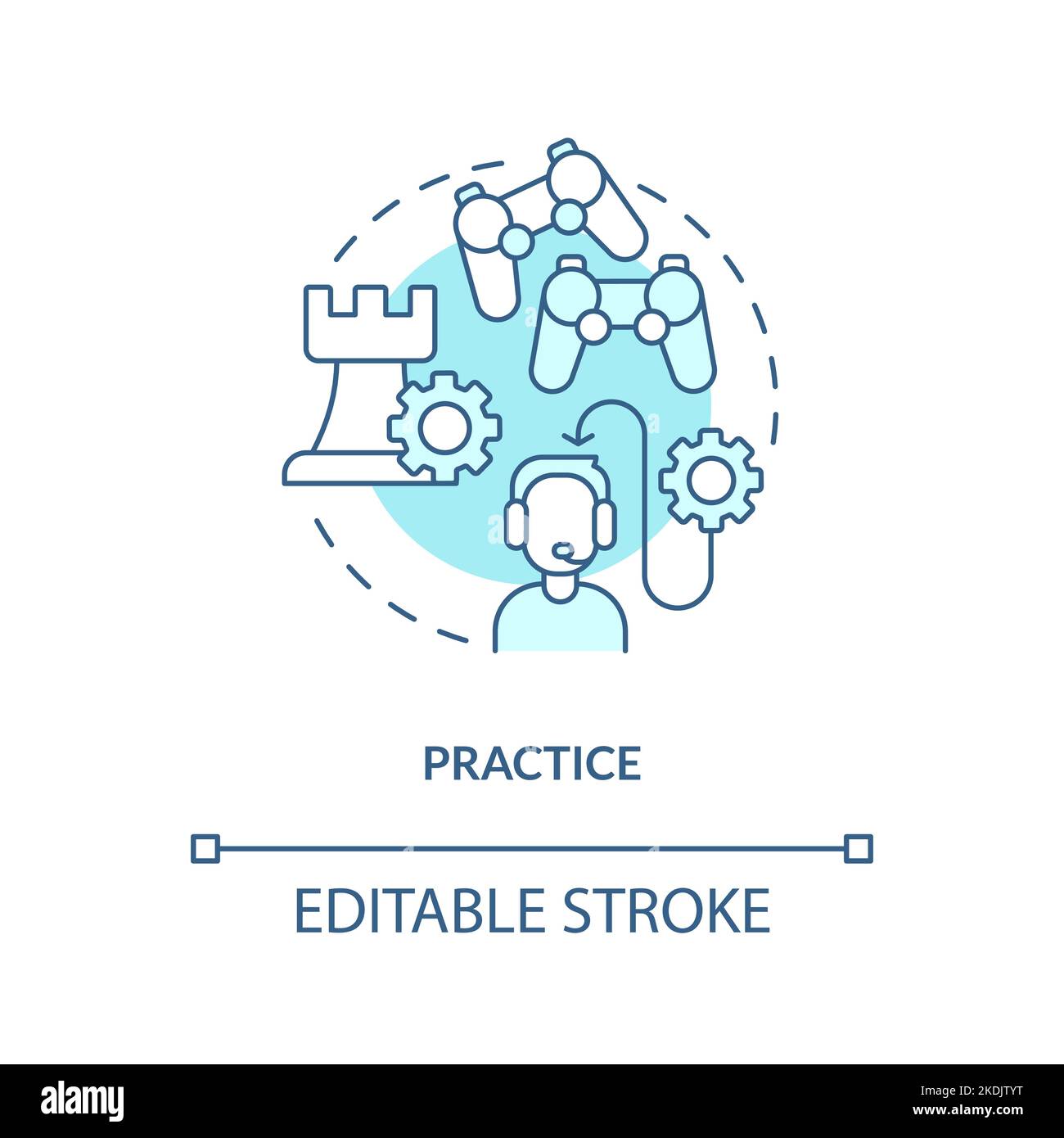 Practice turquoise concept icon Stock Vector Image & Art - Alamy