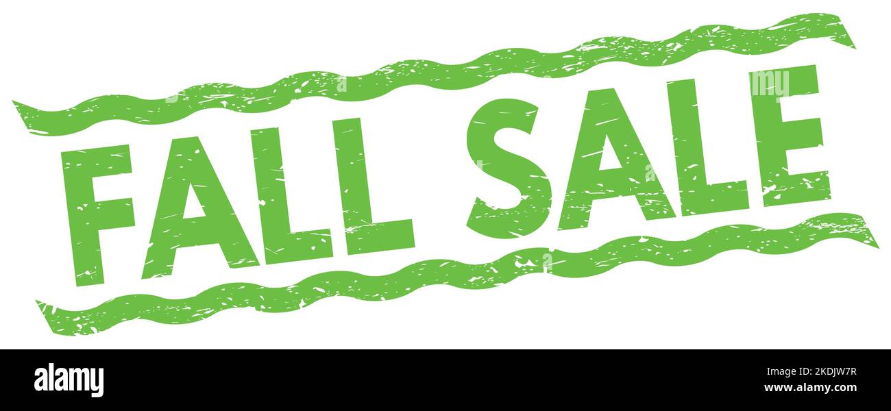 FALL SALE text written on green lines stamp sign Stock Photo - Alamy