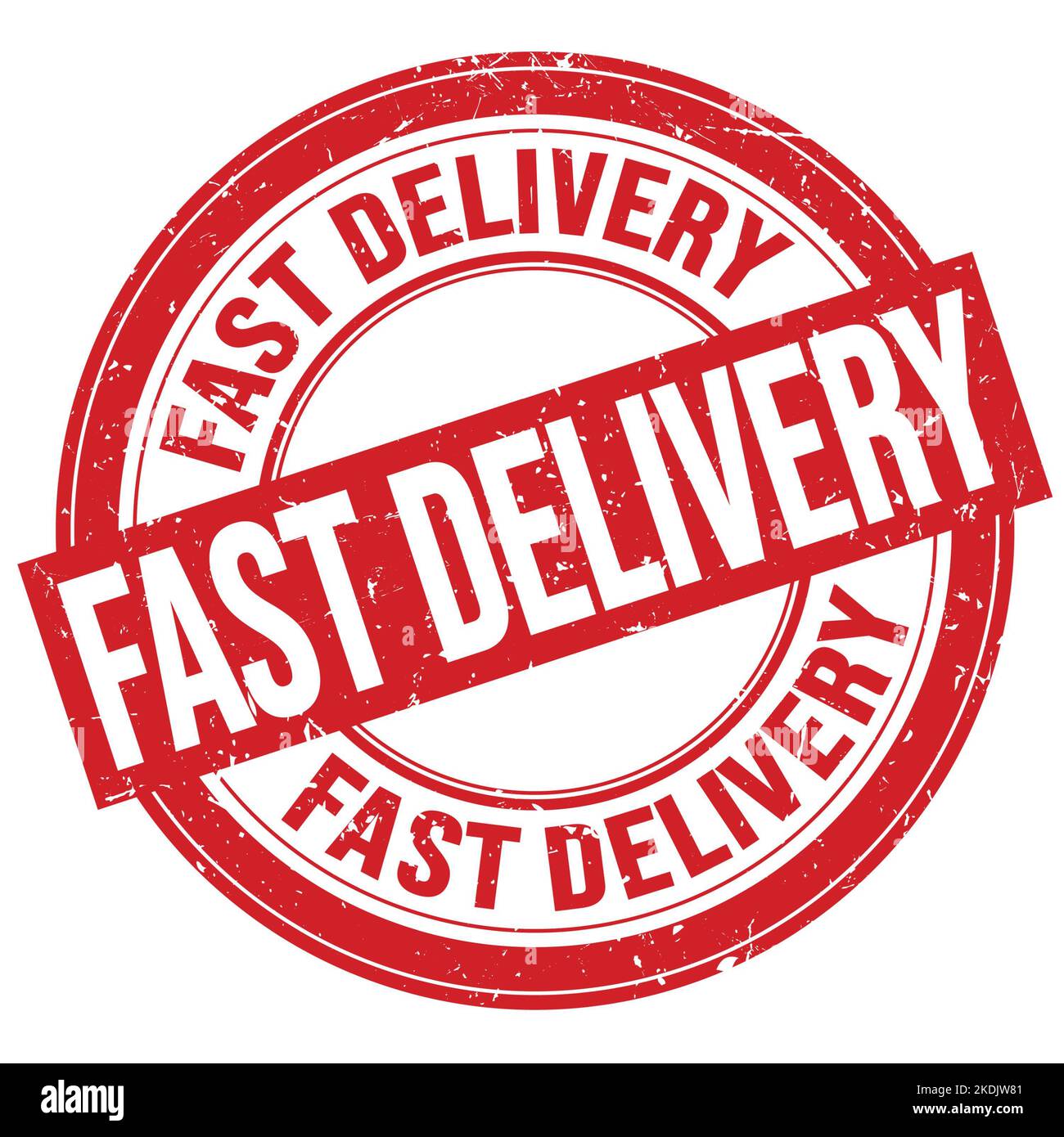 FAST DELIVERY text written on red round grungy stamp sign Stock Photo ...