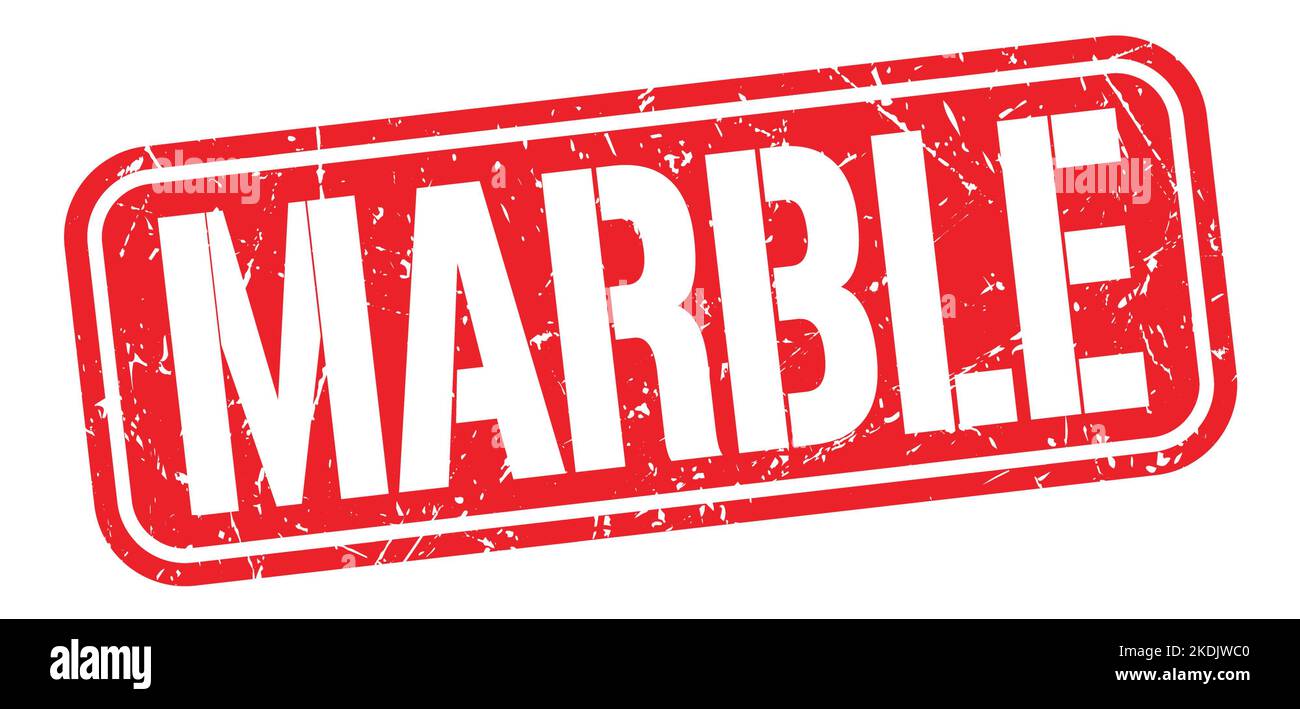 MARBLE text written on red grungy stamp sign Stock Photo - Alamy