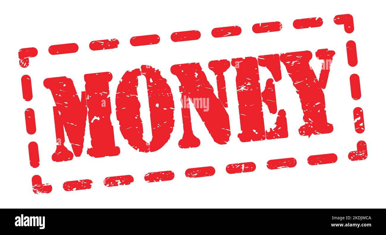 MONEY text written on red dash stamp sign Stock Photo - Alamy