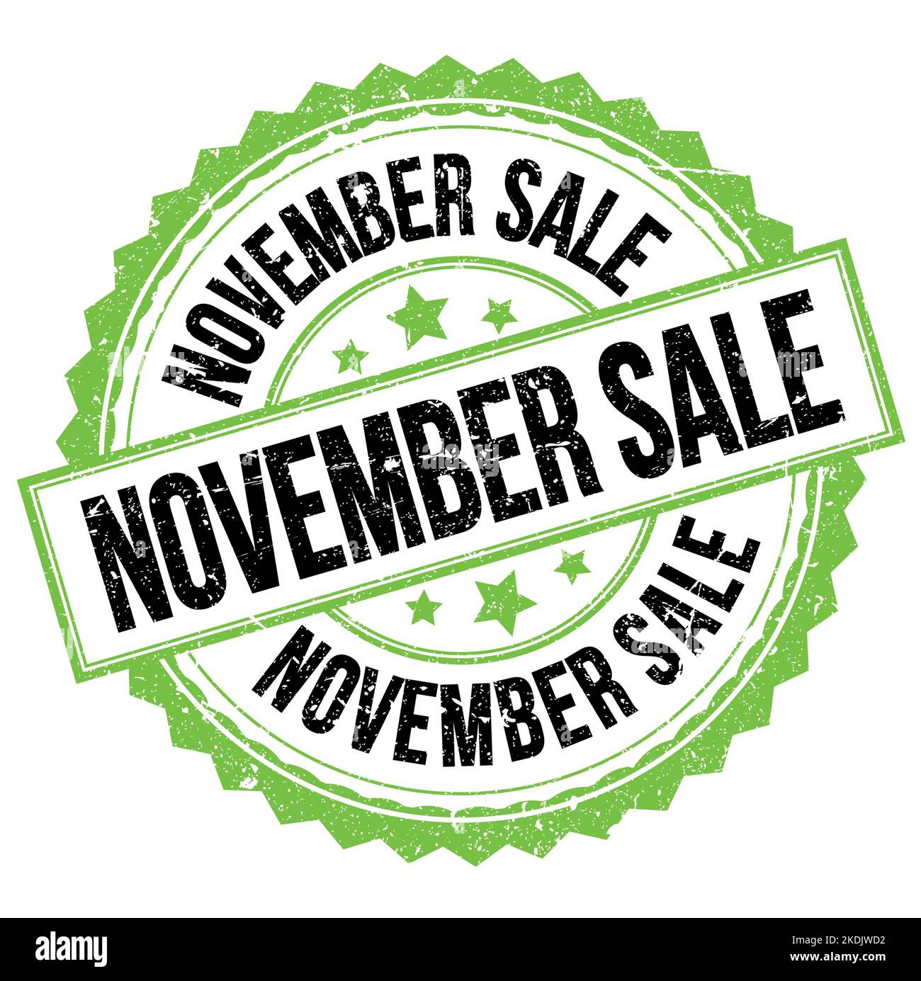 NOVEMBER SALE text written on green-black round stamp sign Stock Photo ...