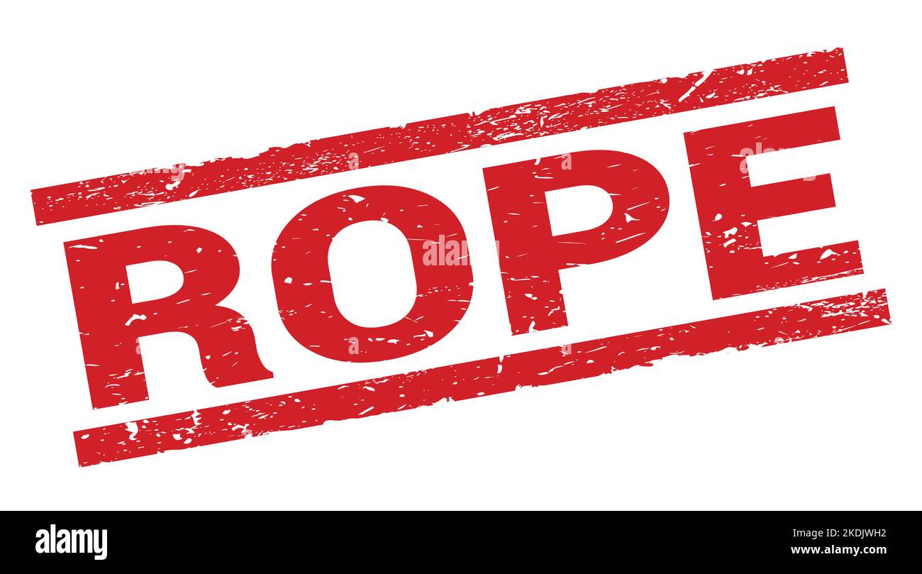 ROPE text written on red rectangle stamp sign Stock Photo - Alamy