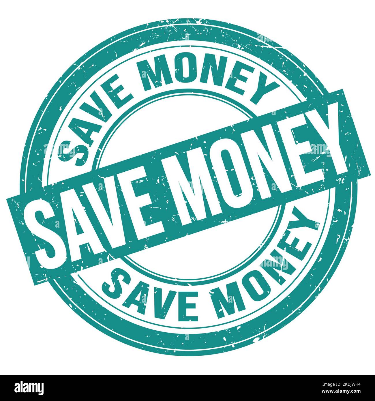 SAVE MONEY text written on blue round grungy stamp sign Stock Photo - Alamy