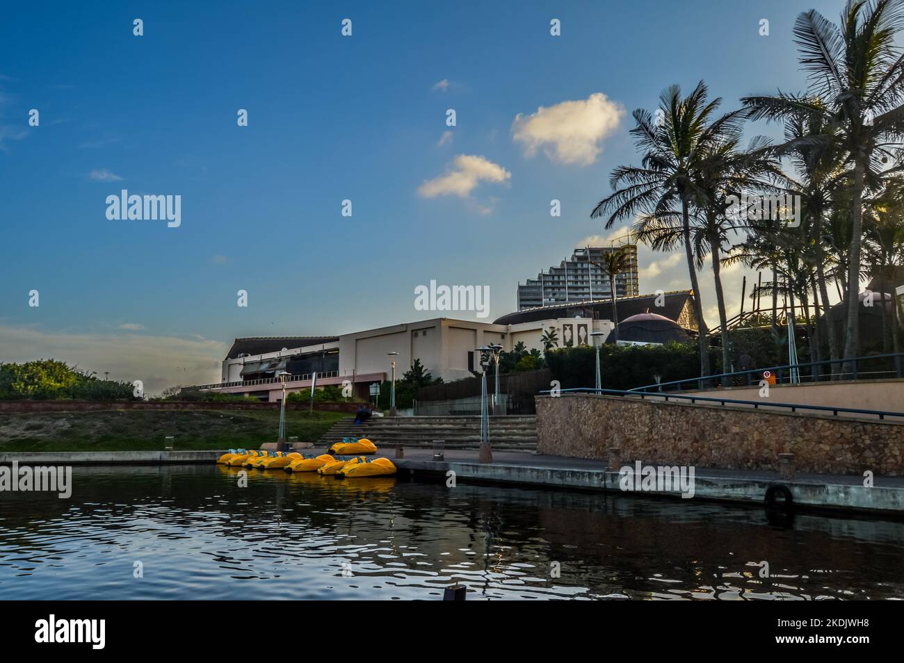 Scenic Gondola ride in Durban waterfront canal near Ushaka South Africa ...