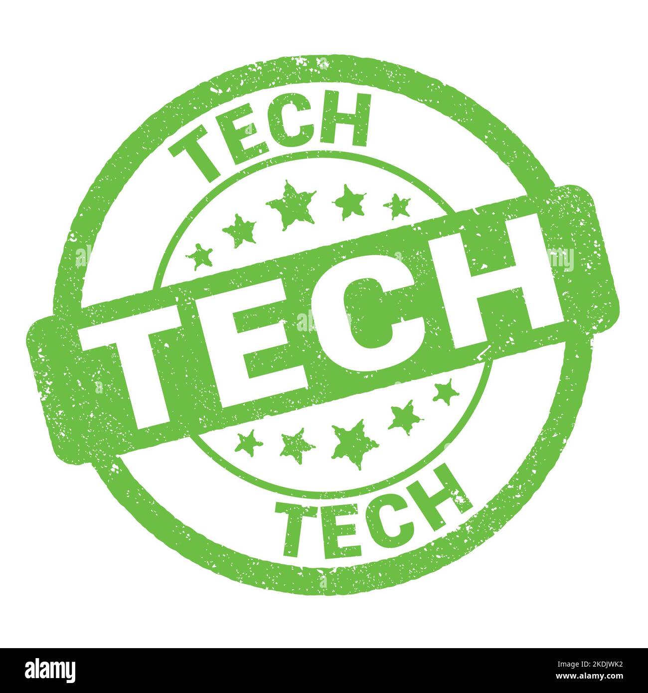 TECH text written on green grungy stamp sign Stock Photo - Alamy