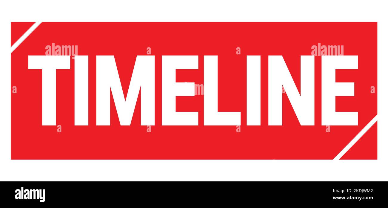 TIMELINE text written on red grungy stamp sign Stock Photo - Alamy