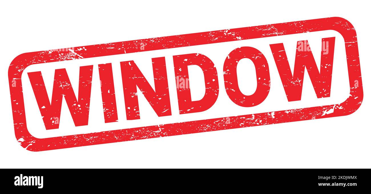 WINDOW text written on red rectangle stamp sign Stock Photo - Alamy