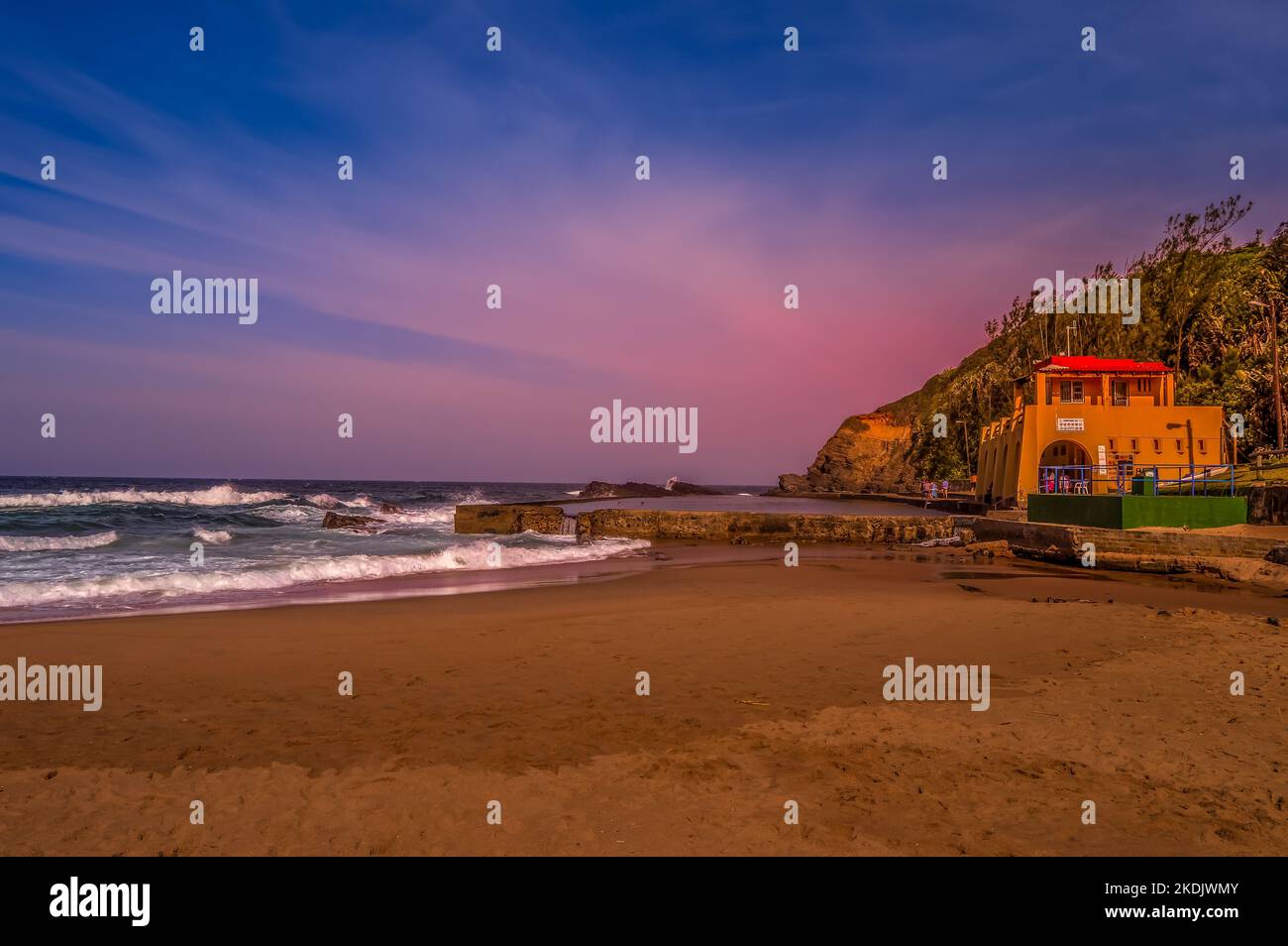 Thompsons bay beach, Picturesque sandy beach in a sheltered cove with a ...