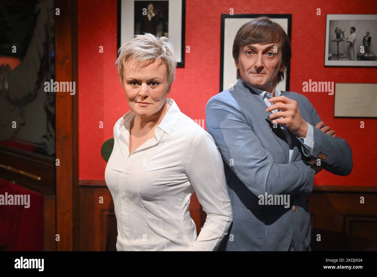 Wax statues of Muriel Robin and Pierre Palmade at the Grevin Museum in ...