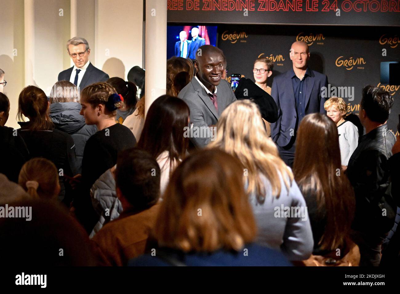 Wax statue of Omar Sy at the Grevin Museum in Paris, France on November ...