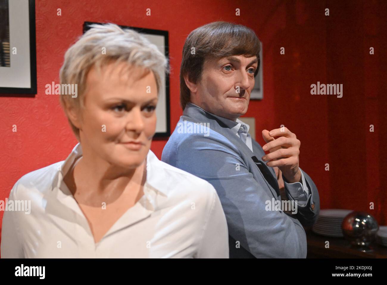 Wax statues of Muriel Robin and Pierre Palmade at the Grevin Museum in ...