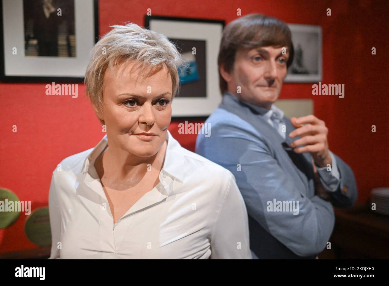 Wax statues of Muriel Robin and Pierre Palmade at the Grevin Museum in ...