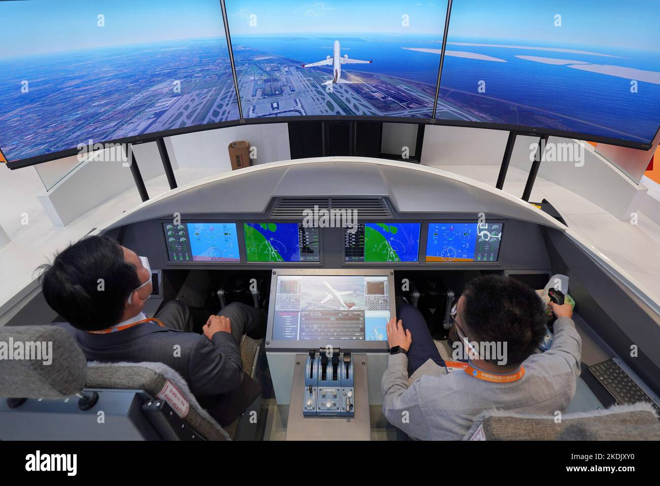 SHANGHAI, CHINA - NOVEMBER 7, 2022 - Visitors experience a flight ...