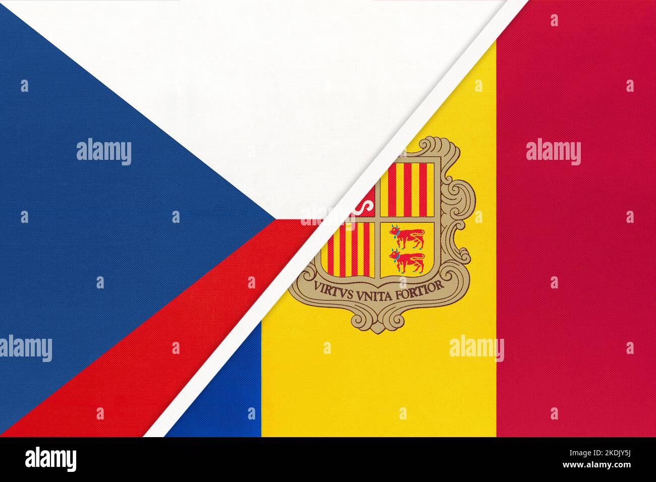 Czech Republic and Andorra, symbol of country. Czechia vs Andorran ...