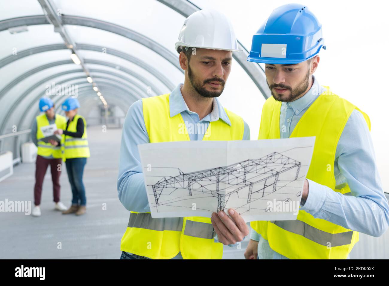 civil engineers studying of the tunnel design Stock Photo - Alamy