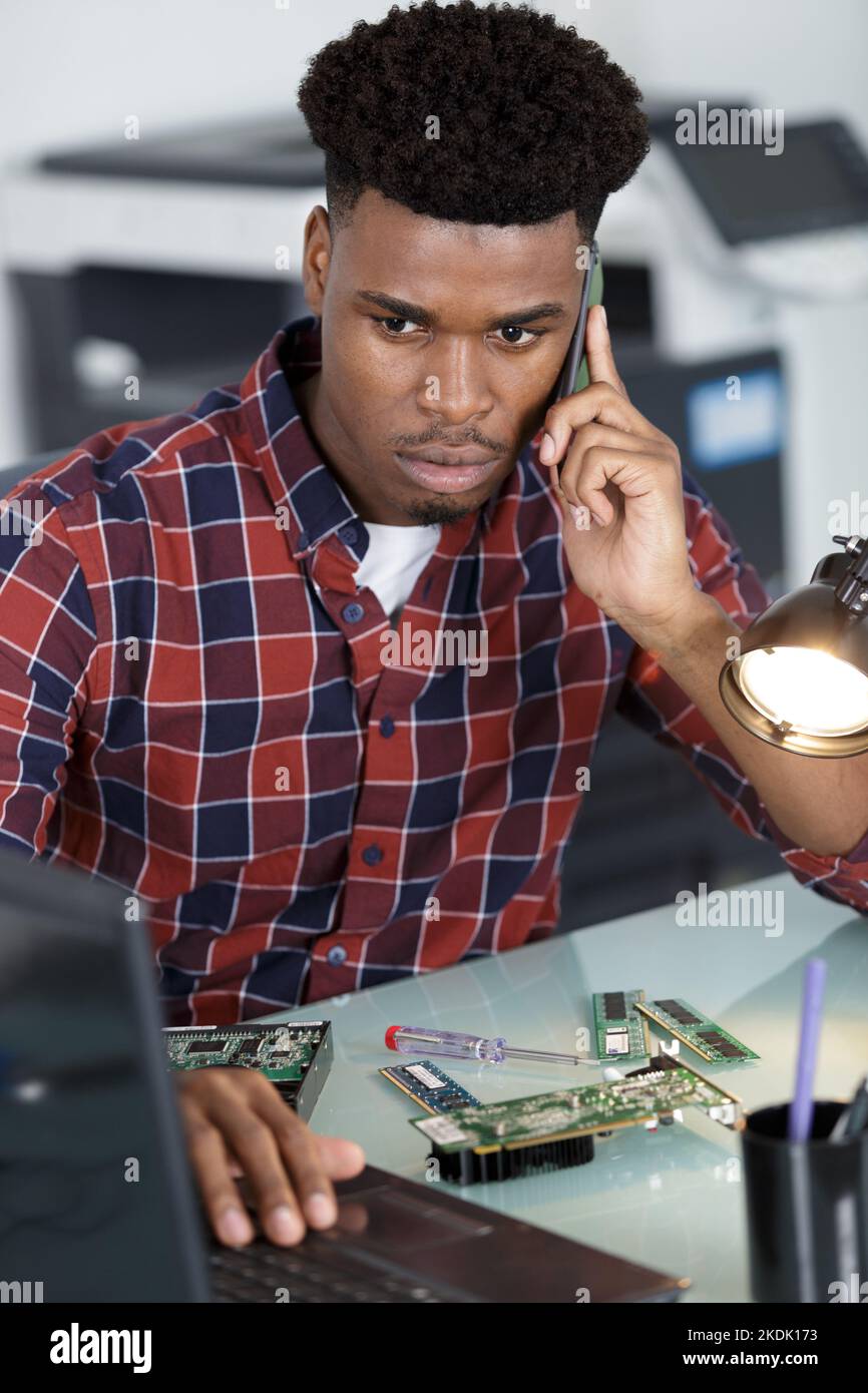 computer engineer repairing broken desktop Stock Photo - Alamy
