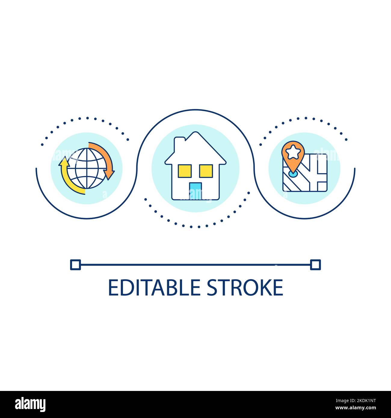 Geolocation data loop concept icon Stock Vector Image & Art - Alamy