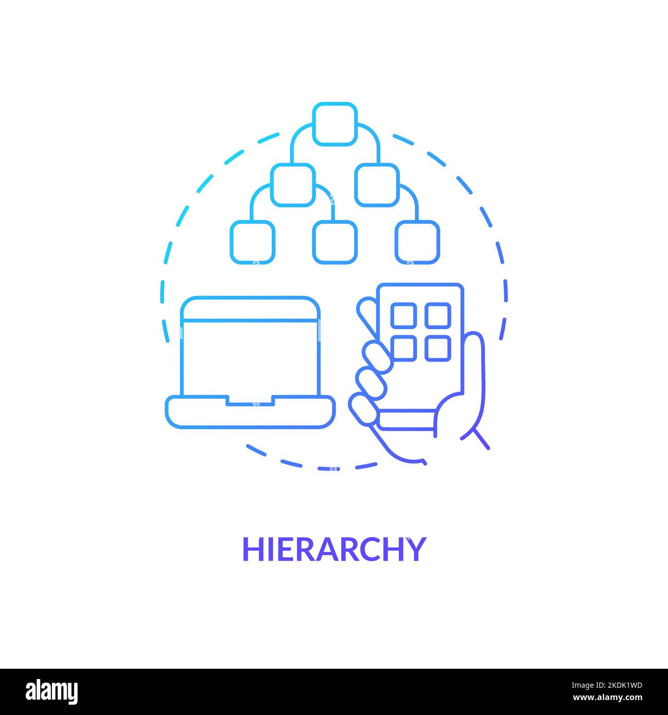 Hierarchy blue gradient concept icon Stock Vector Image & Art - Alamy