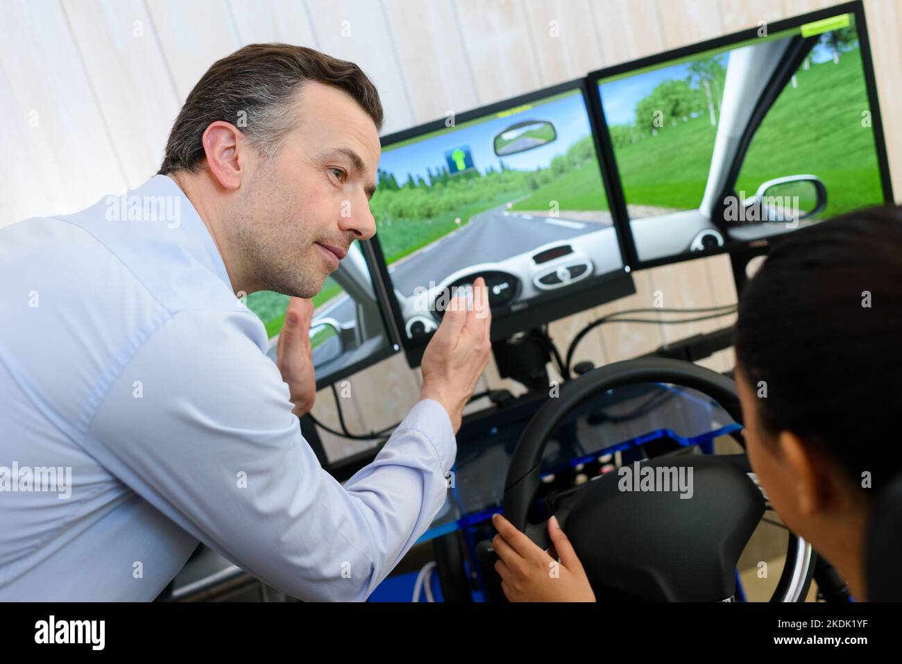 Driving test road simulator hi-res stock photography and images - Alamy