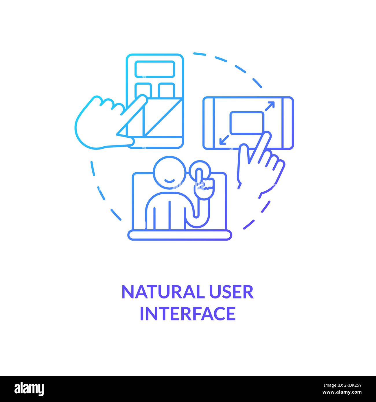 Natural user interface blue gradient concept icon Stock Vector Image ... Natural user interface blue gradient concept icon Stock Vector Image ...