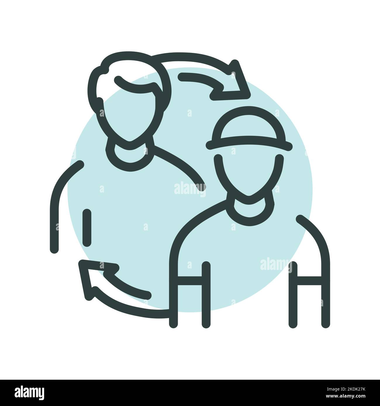 Coaching food line icon. Self development Stock Vector Image & Art - Alamy