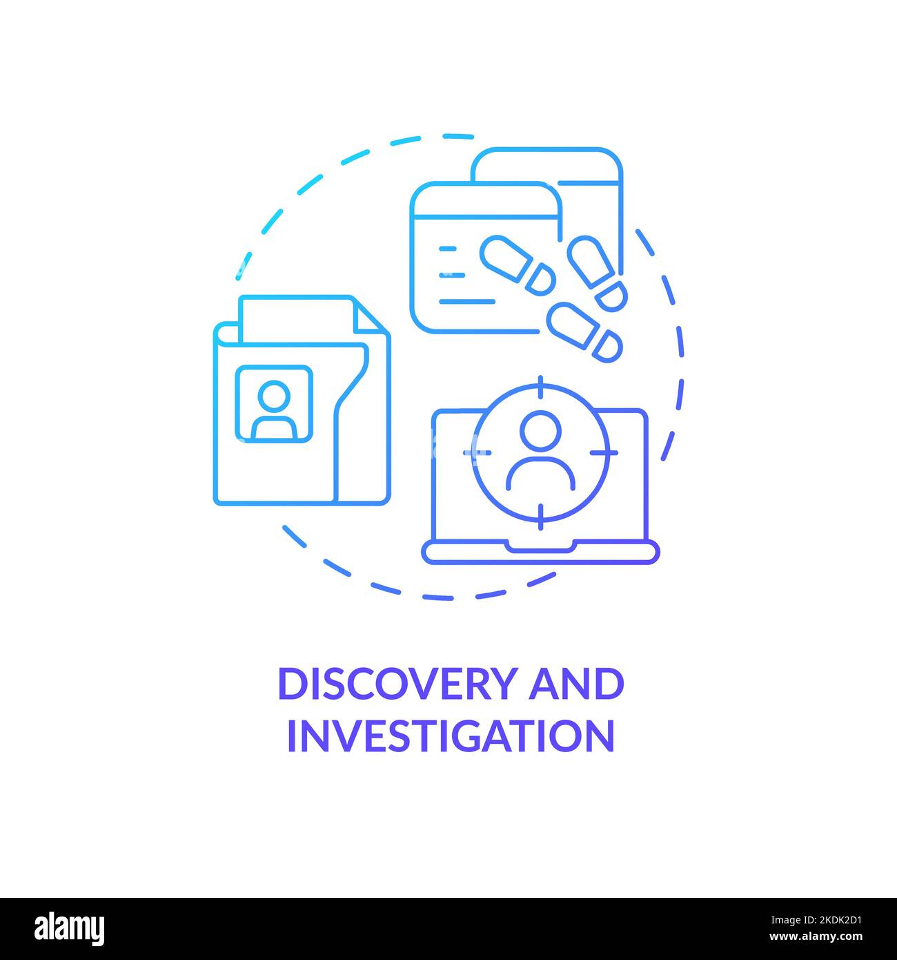 Discovery and investigation blue gradient concept icon Stock Vector Image & Art - Alamy
